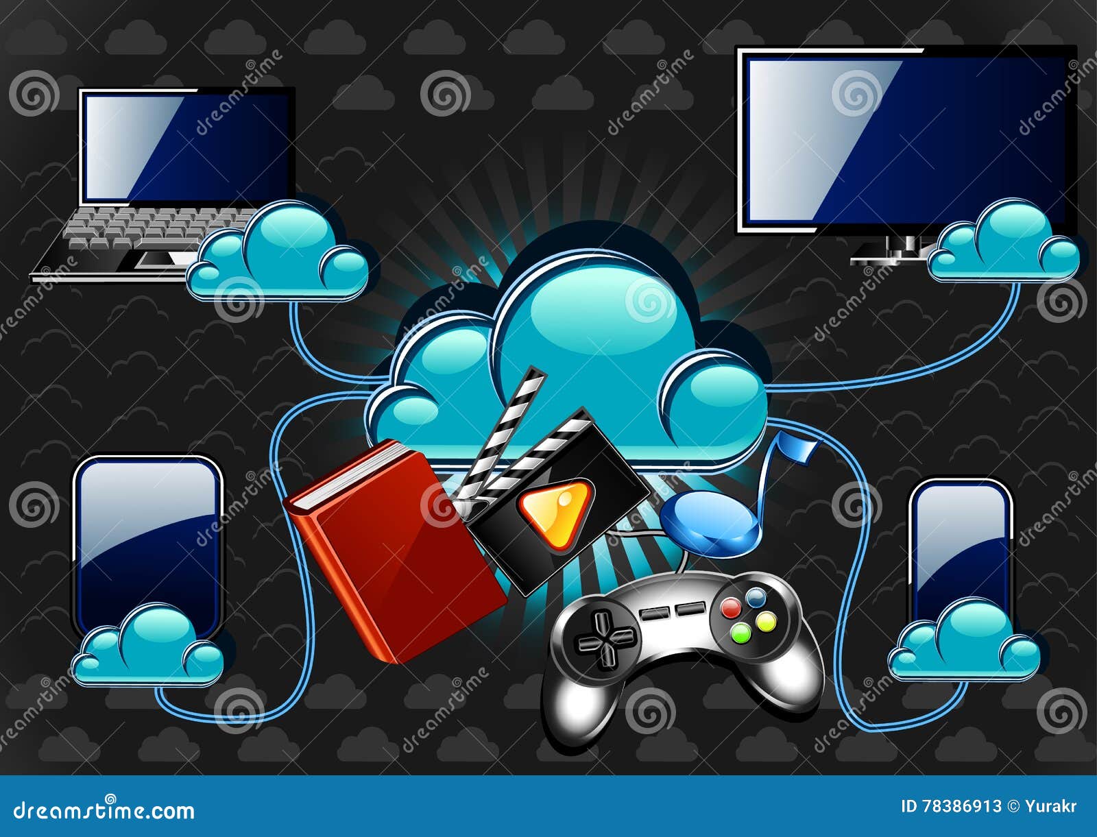 New cloud technology stock vector. Illustration of network - 78386913