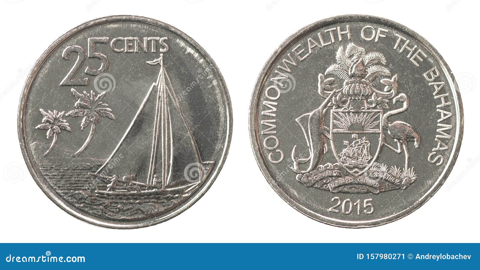 New Coins Bahamas stock image. Image of isolated, money - 157980271