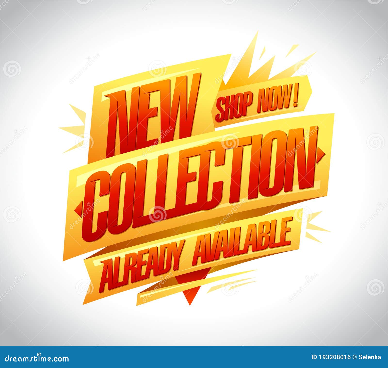 New Collection Already Available, Shop Now Stock Vector - Illustration ...