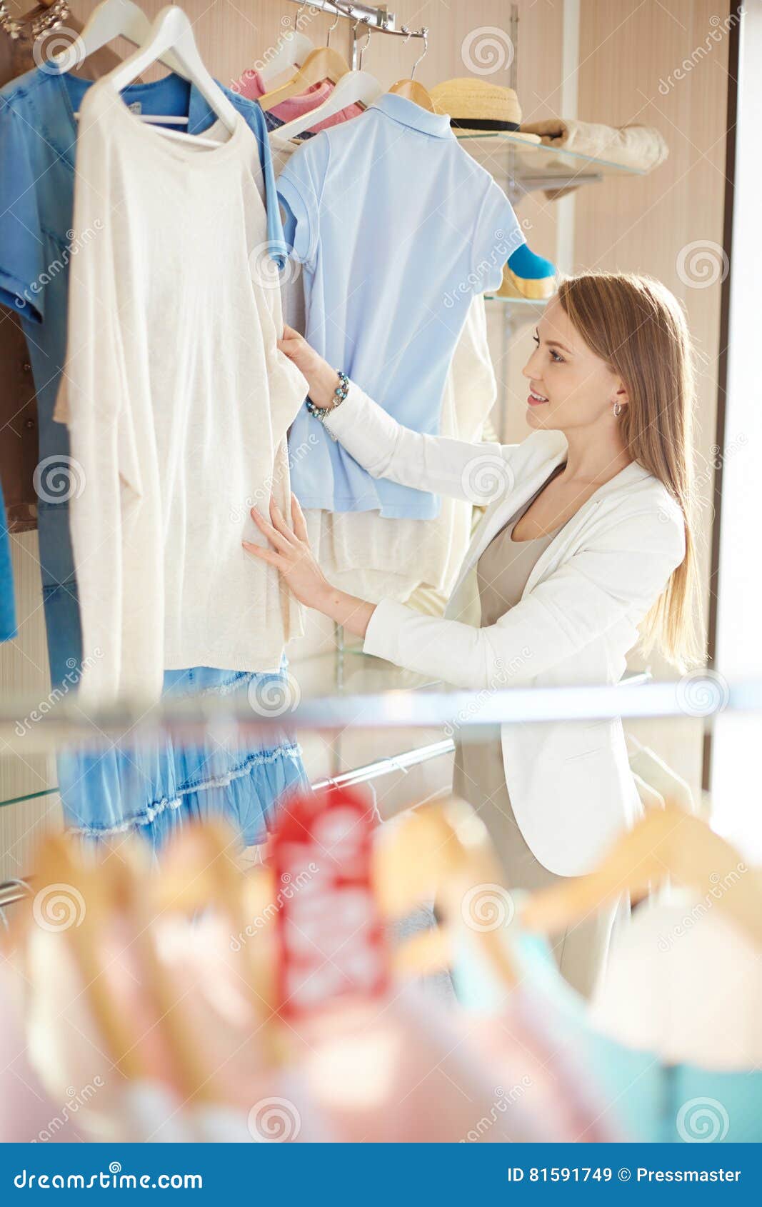 New collection of clothes stock image. Image of shopper - 81591749