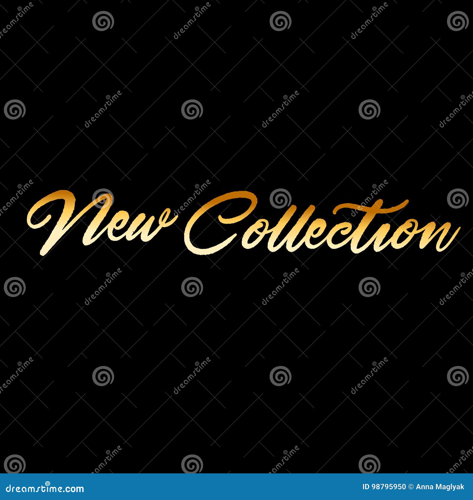 New Collection Hand Lettering Handmade Stock Vector - Illustration of ...