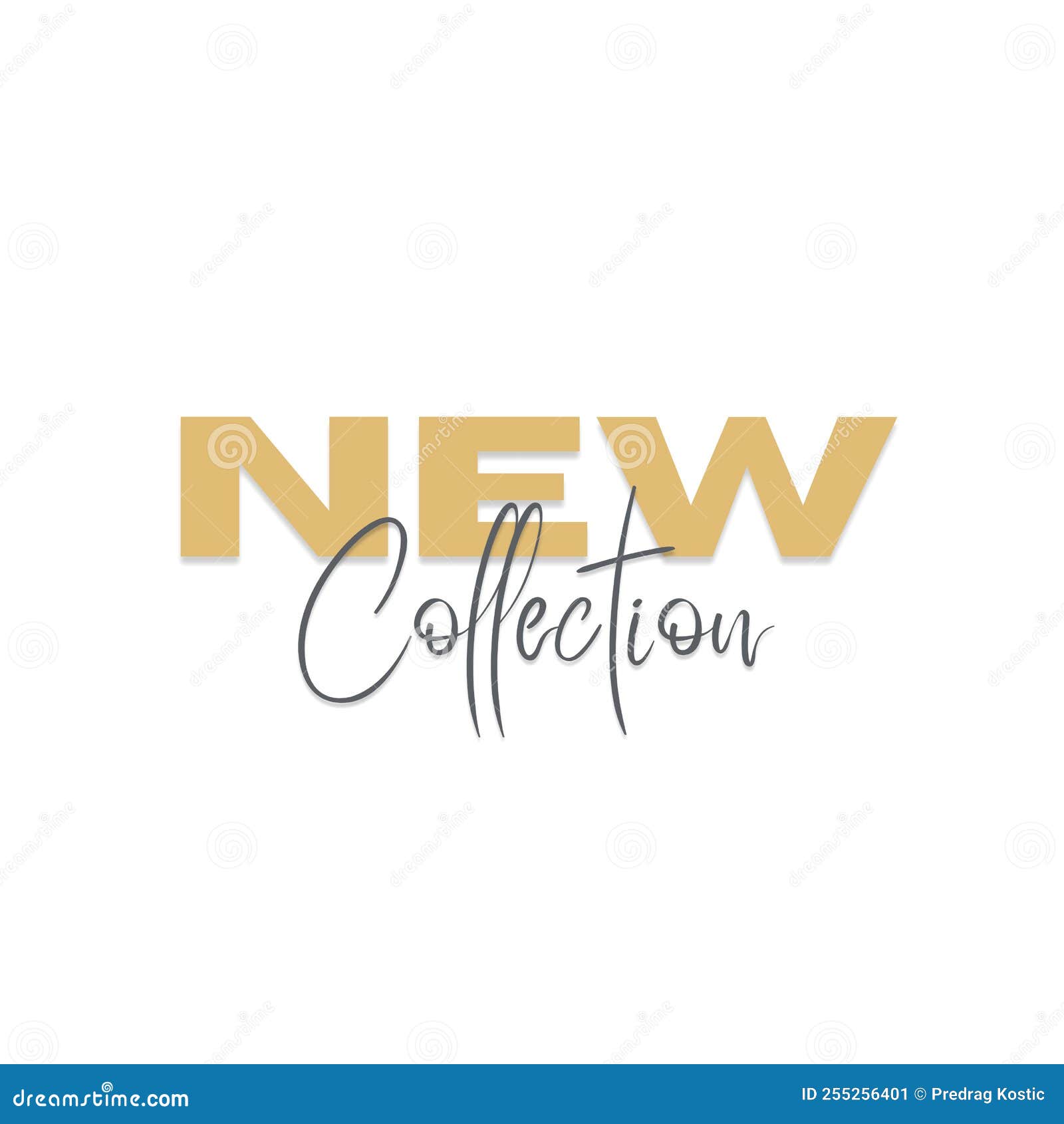 New collection logo stock illustration. Illustration of label - 255256401