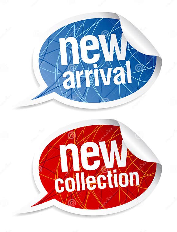 New collection stickers. stock illustration. Illustration of guarantee ...