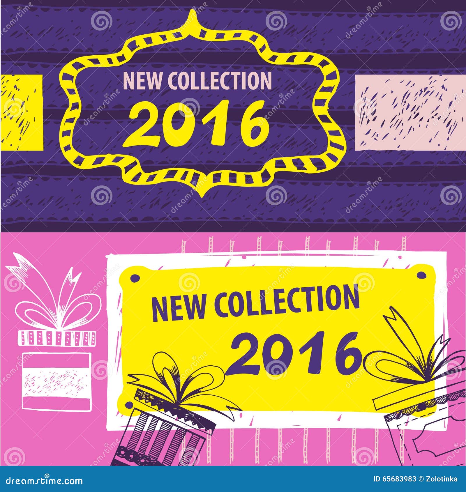 New Collection 2016. Web Banner, Header Layout Template for Shop Stock ...