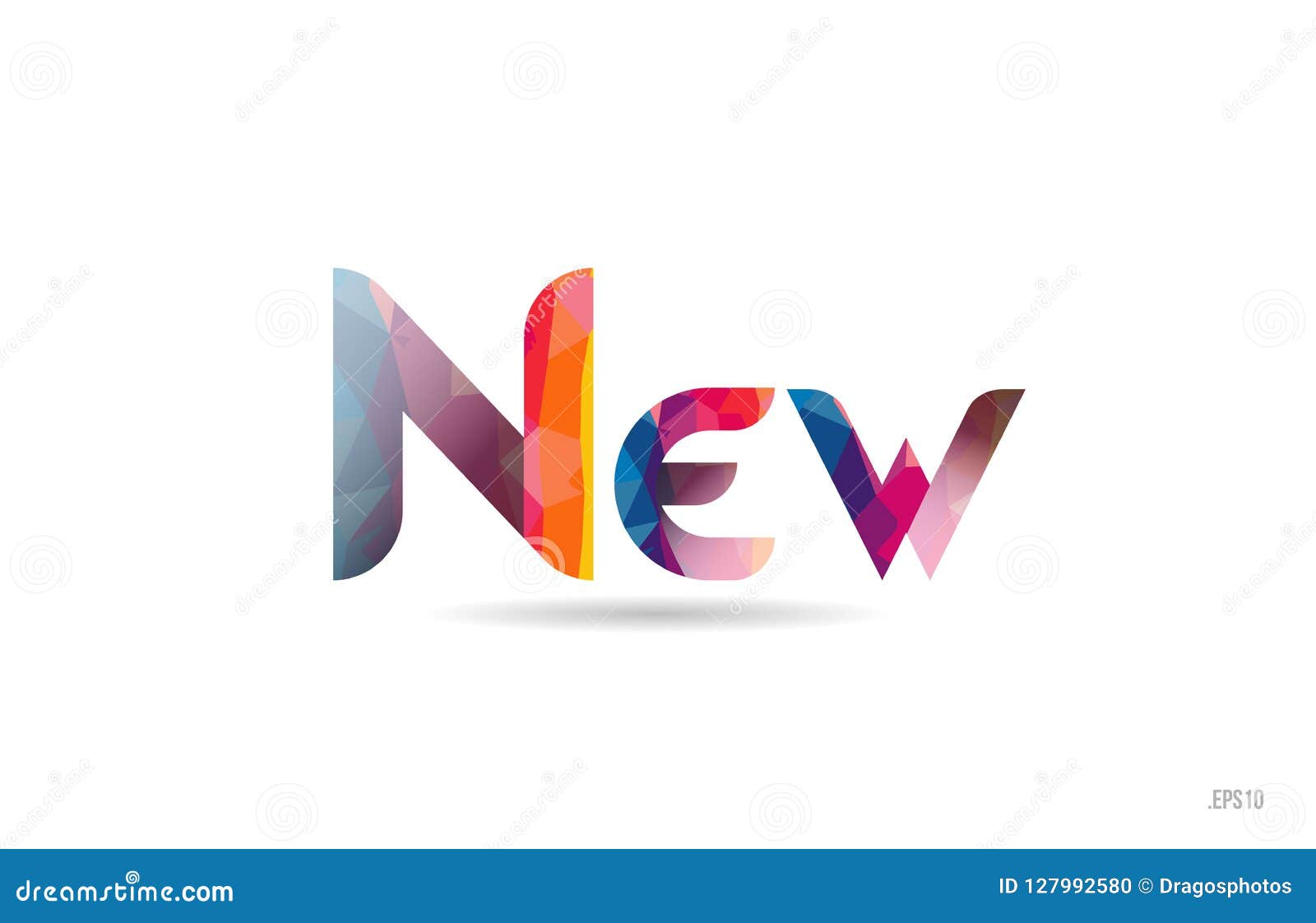 New Colored Rainbow Word Text Suitable for Logo Design Stock Vector ...