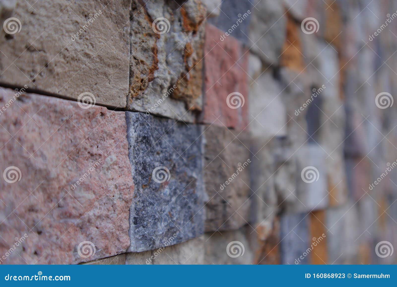 New Colored Wall Made from New Cutted Stone. Texture Pattern Structued ...