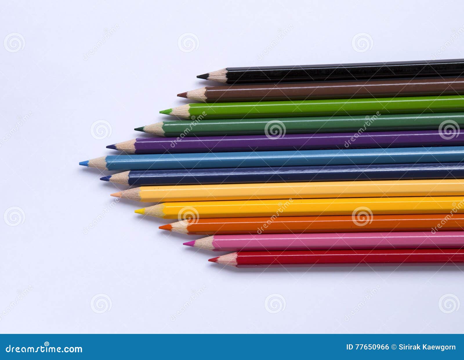 New colorful color pencil stock photo. Image of rainbow - 77650966