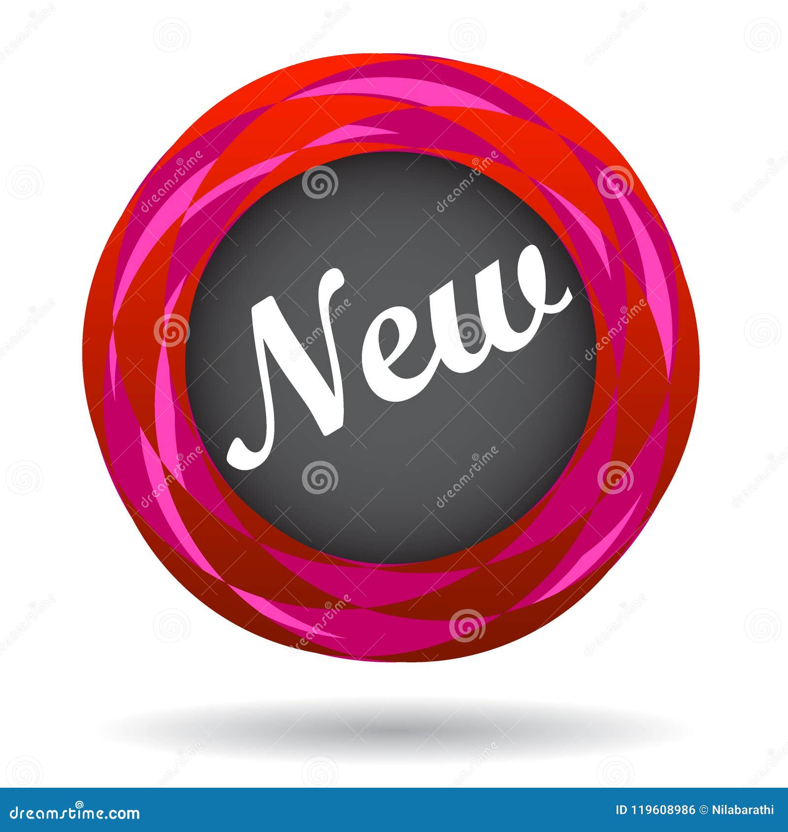 New colorful icon stock illustration. Illustration of button - 119608986