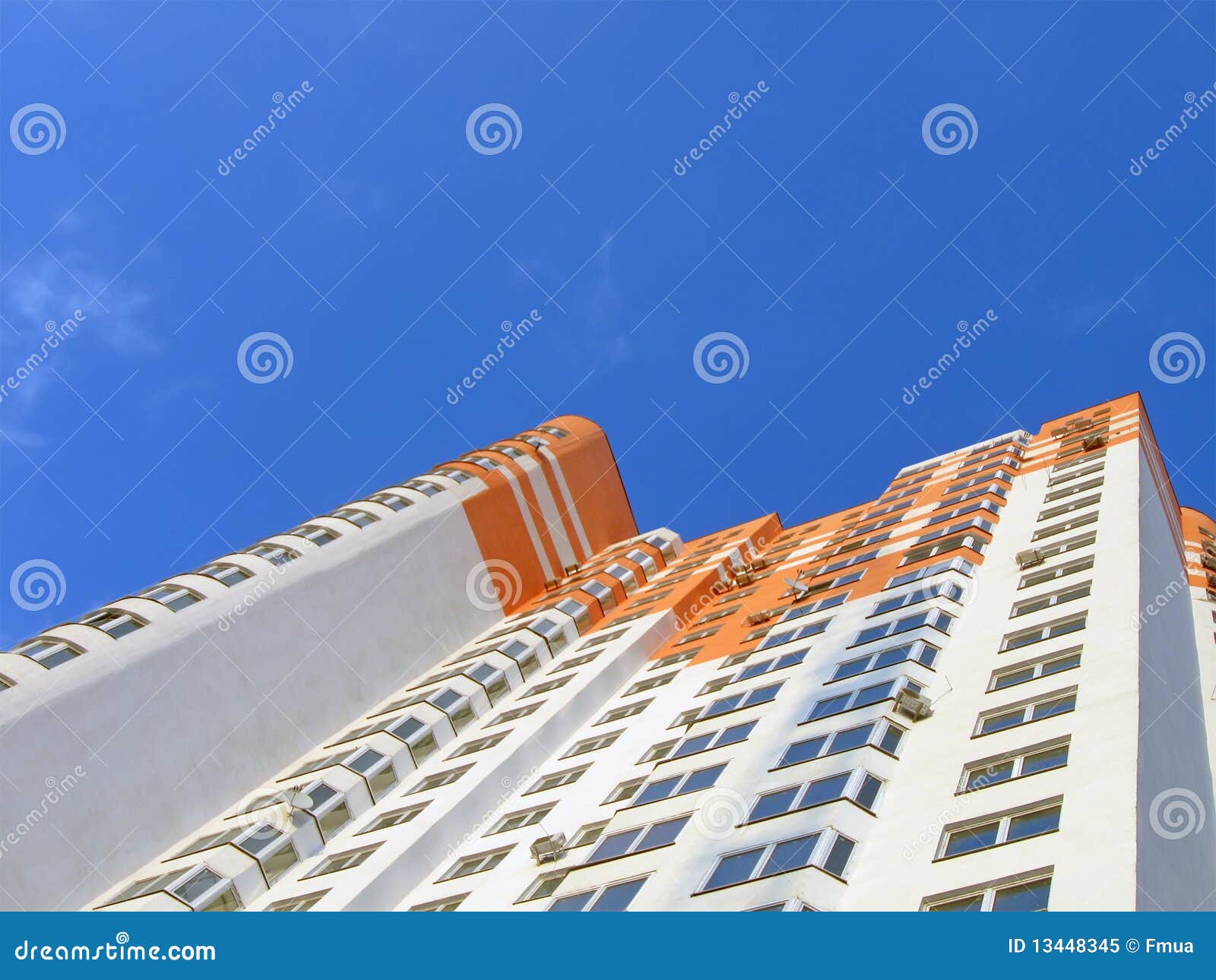 New Colorful Orange Building, Success Stock Image - Image of business ...