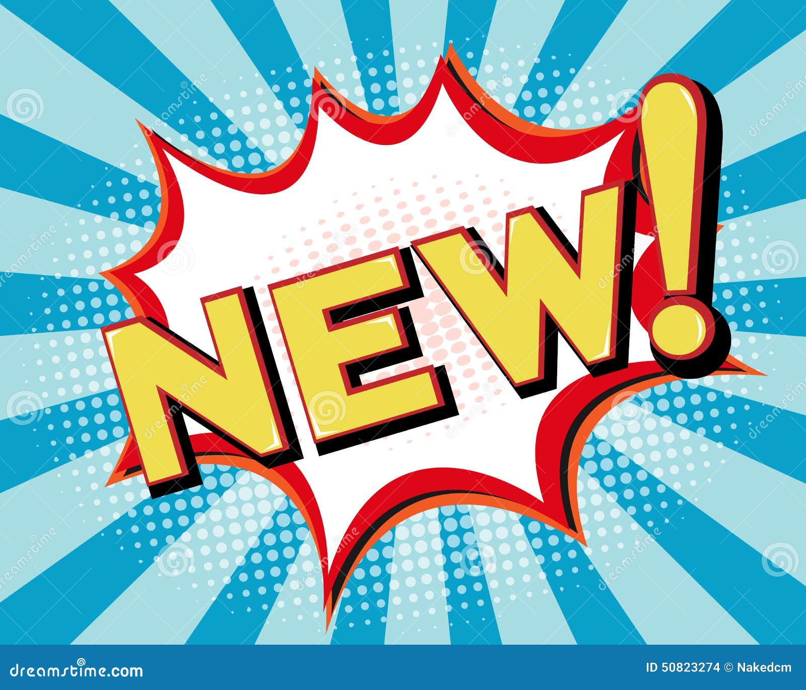 New Comic Book Pop art stock vector. Illustration of cartoon - 50823274