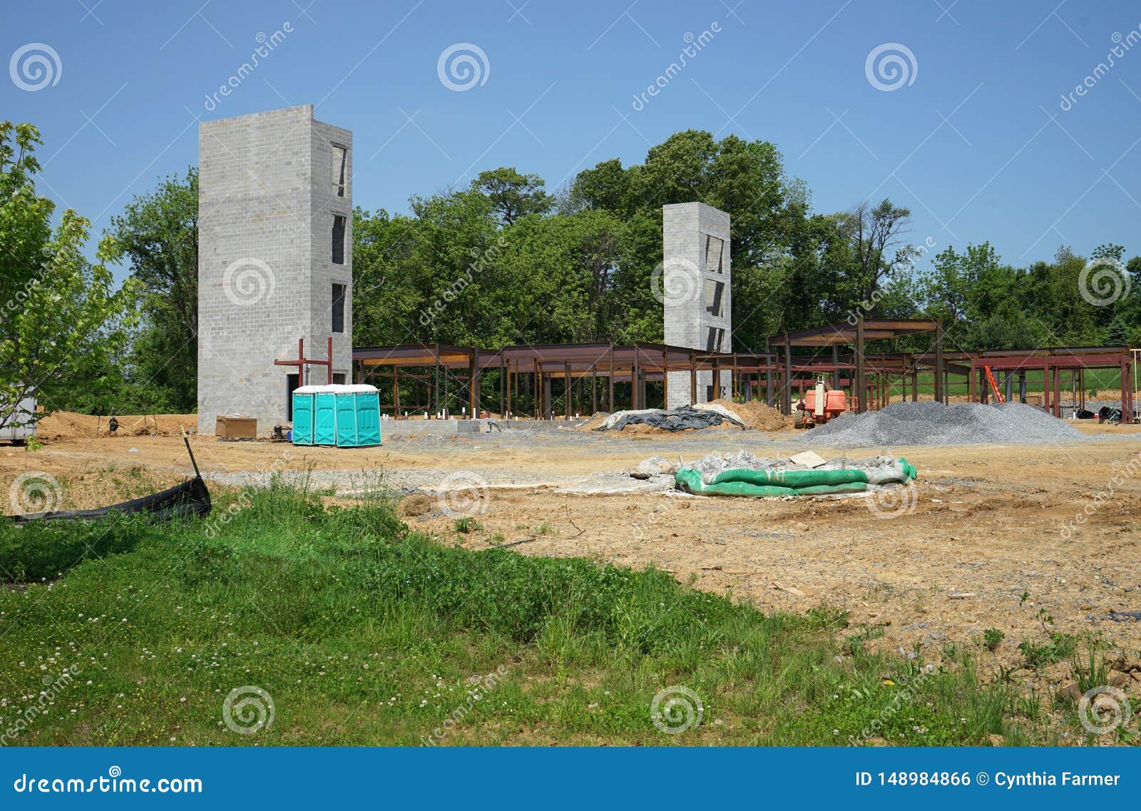 New Commercial Building Construction Stock Photo - Image of building ...