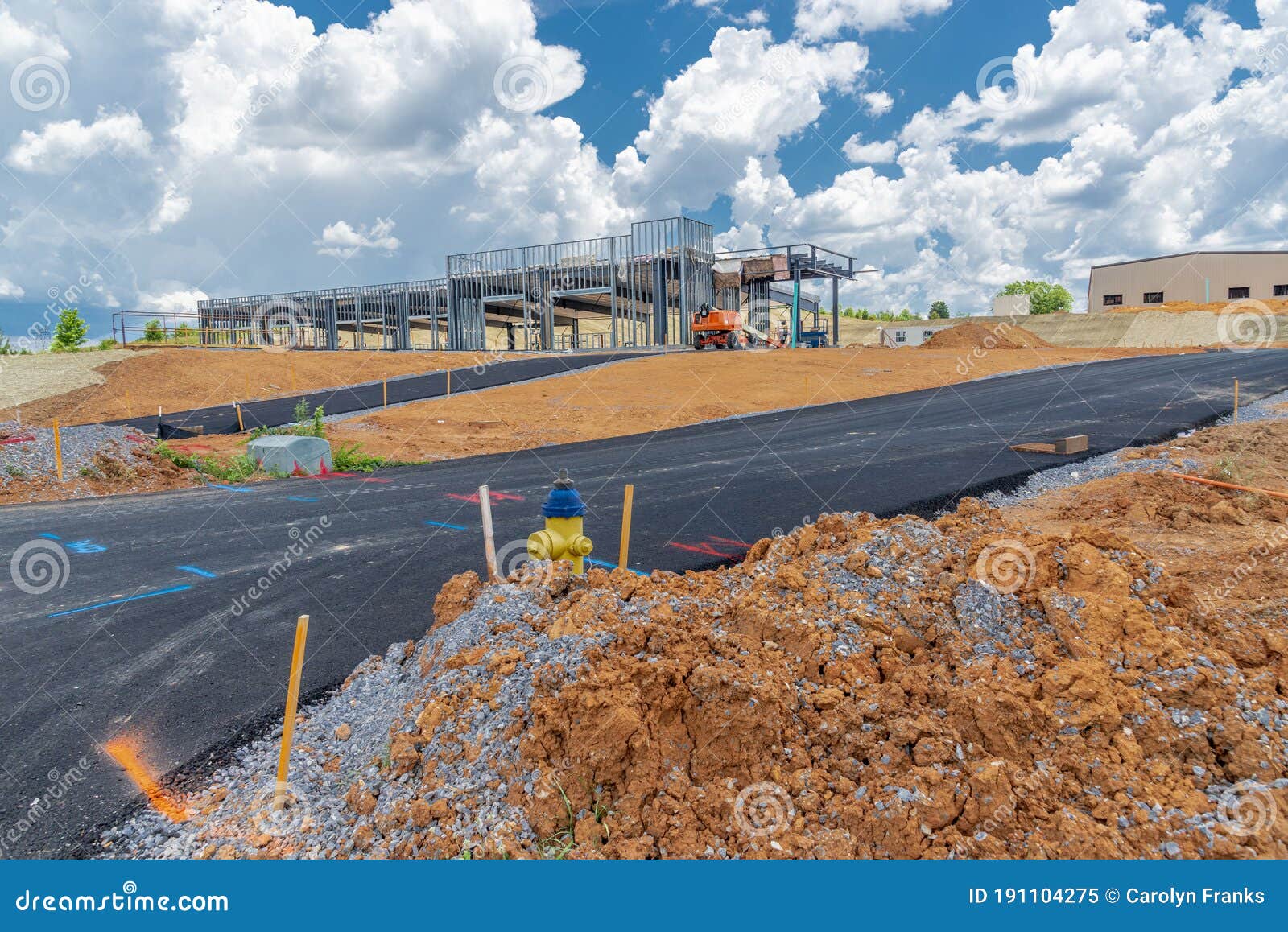 New Commercial Construction Job Site Stock Image - Image of site, fresh ...