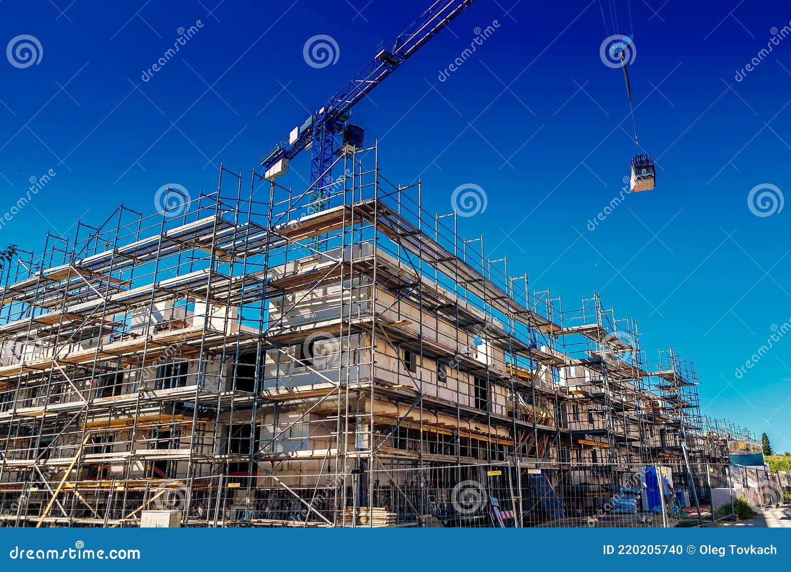 New Complex of Apartment Buildings Under Construction Stock Photo ...