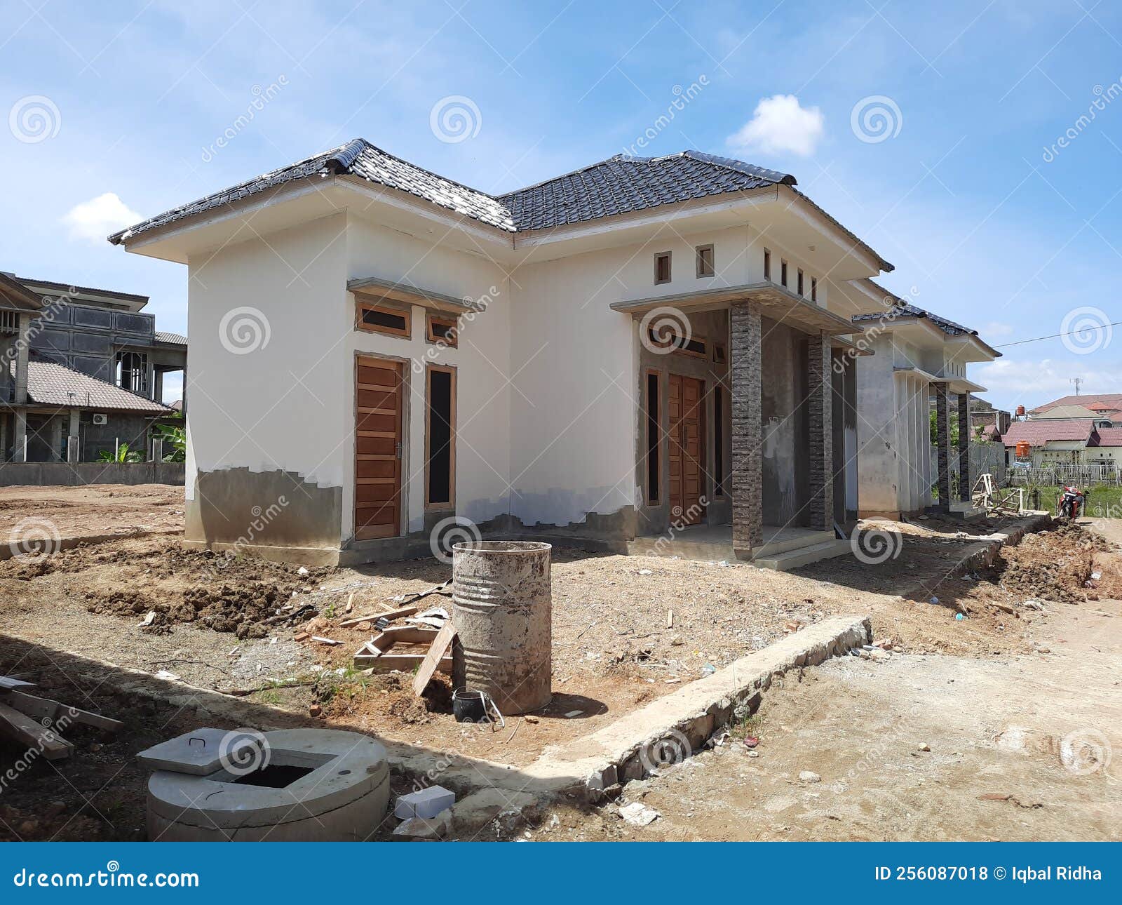 New Complex Housing Ready To Be Built Stock Photo - Image of home ...