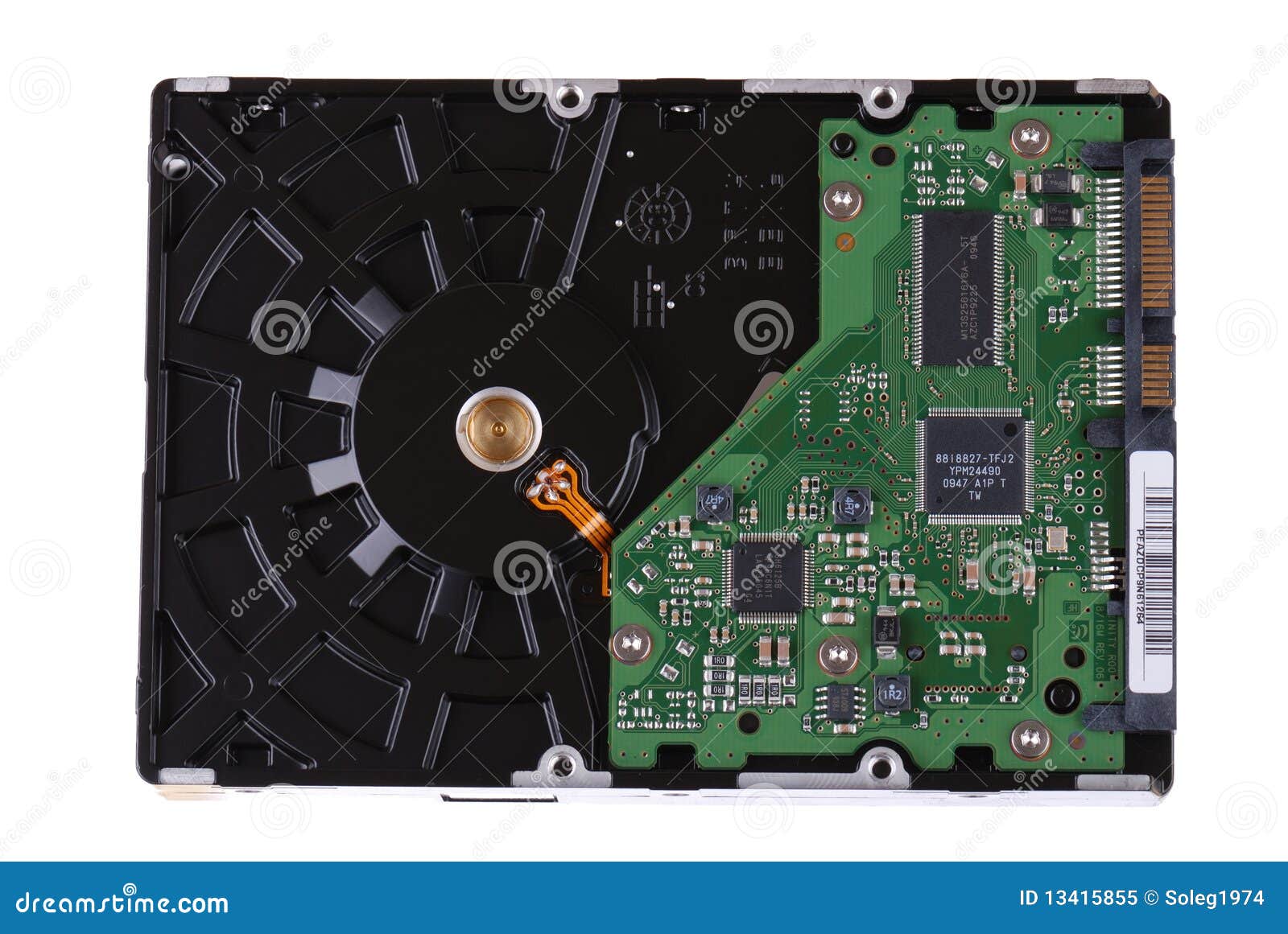 New Computer Hard Disk on White Stock Image - Image of digital ...