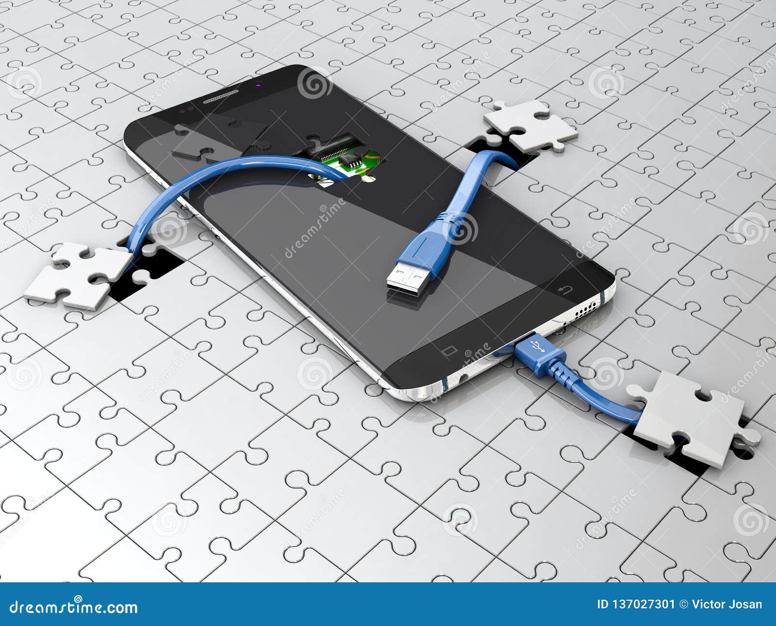 New Concept Development of Smartphone. Mobile Charging Technology 3d ...