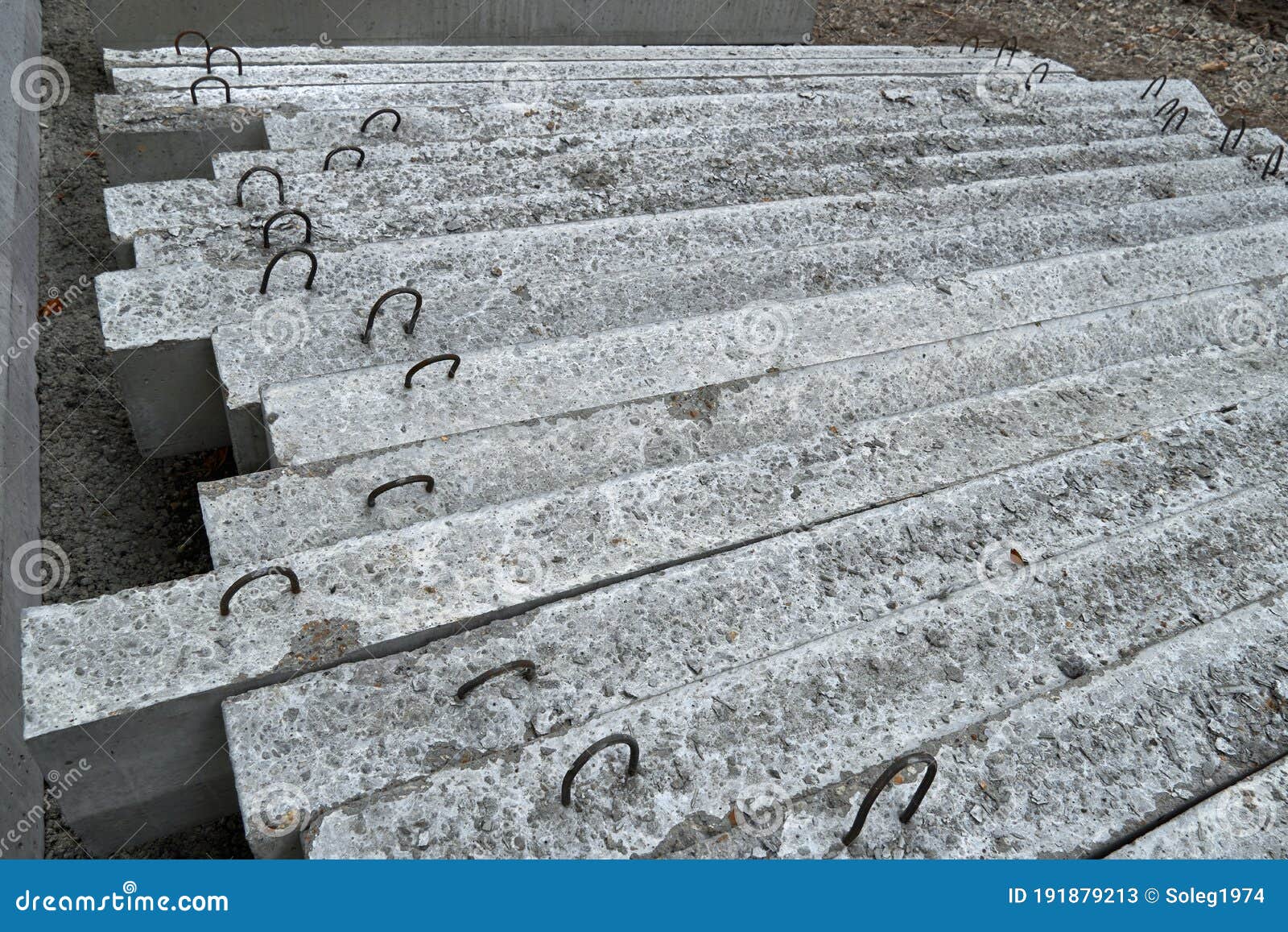New Concrete Blocks and Curbs for Road Construction Stock Image - Image ...