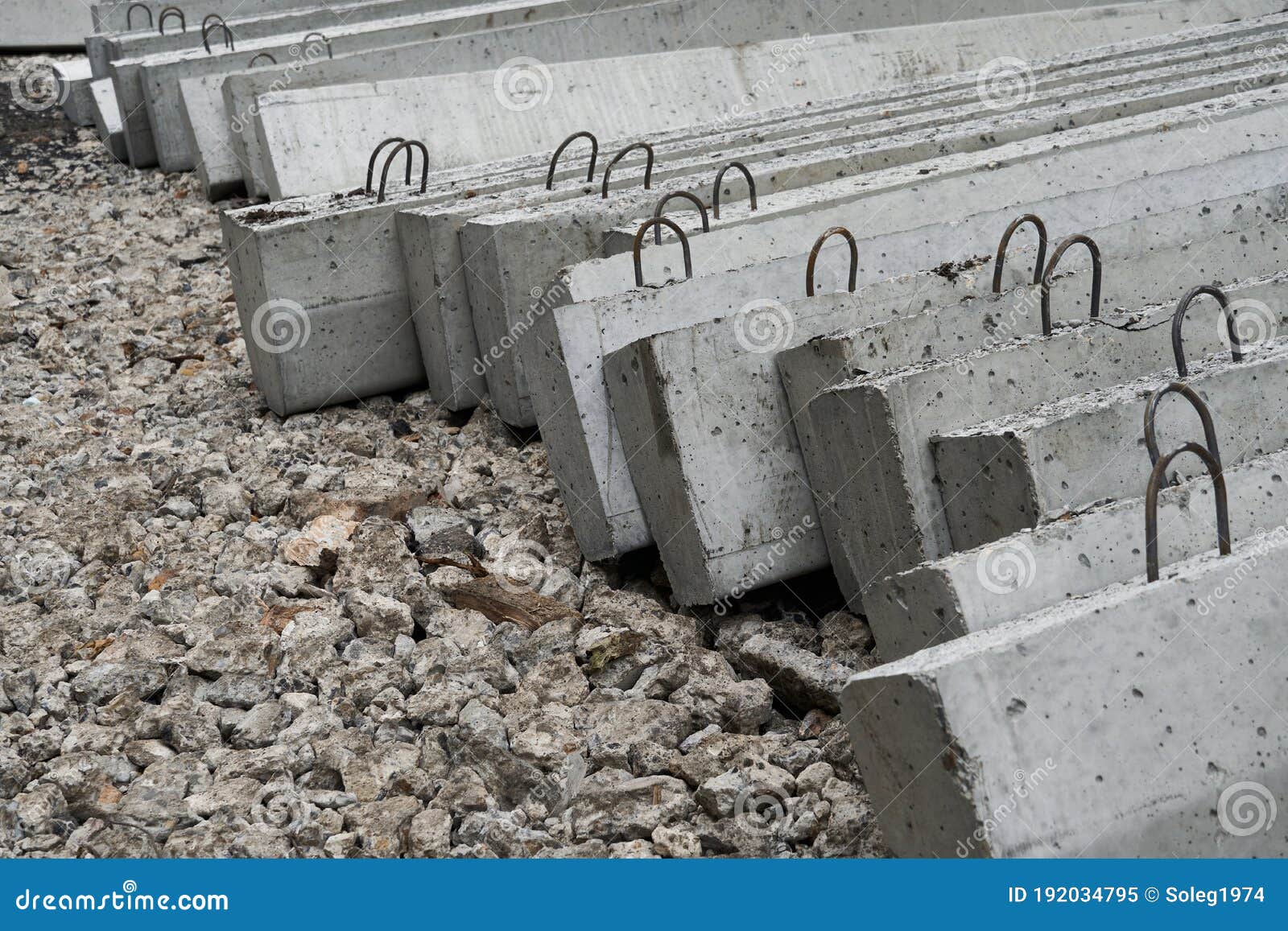 New Concrete Blocks and Curbs for Road Construction Stock Image - Image ...