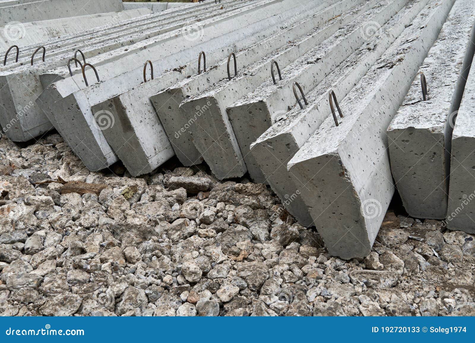 New Concrete Blocks and Curbs for Road Construction Stock Image - Image ...