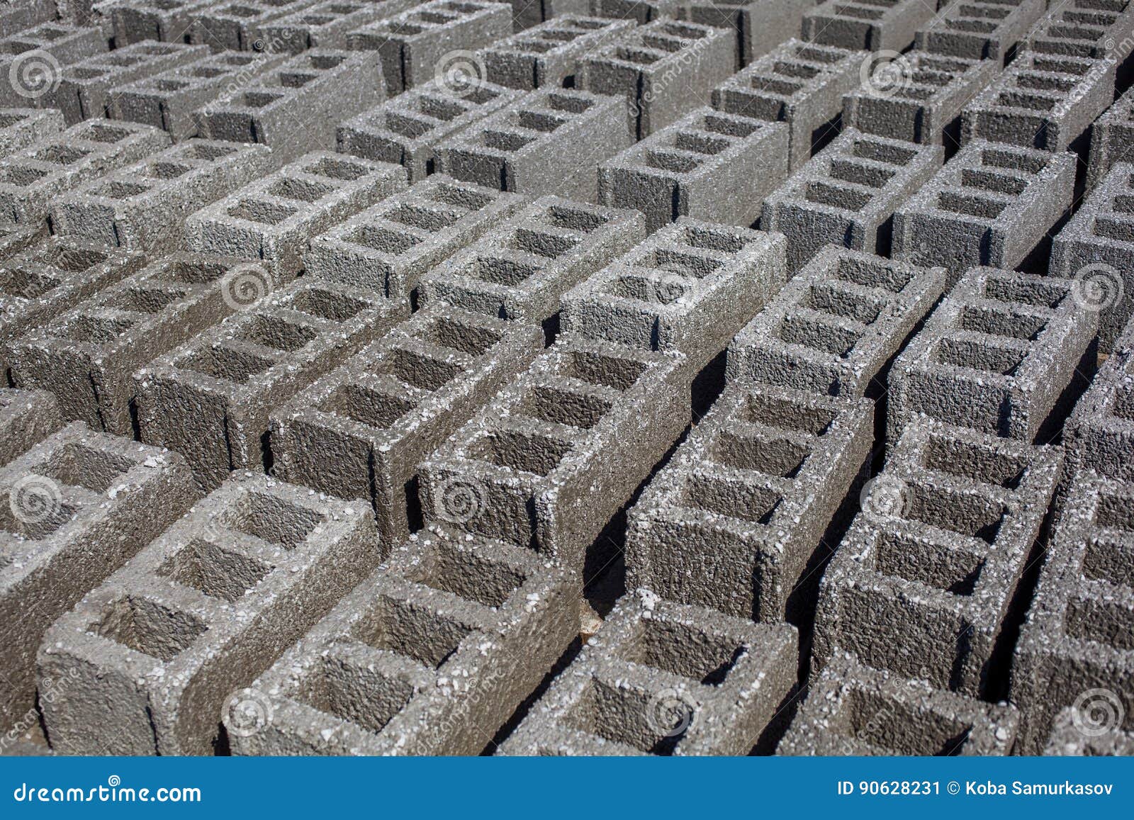 New Concrete Blocks in the Open Air Stock Image - Image of stack, site ...