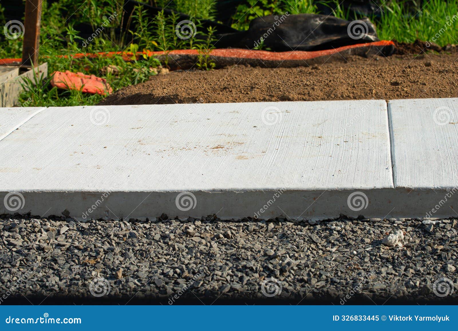 New Concrete Footpath Sidewalk Stock Image - Image of building, urban ...