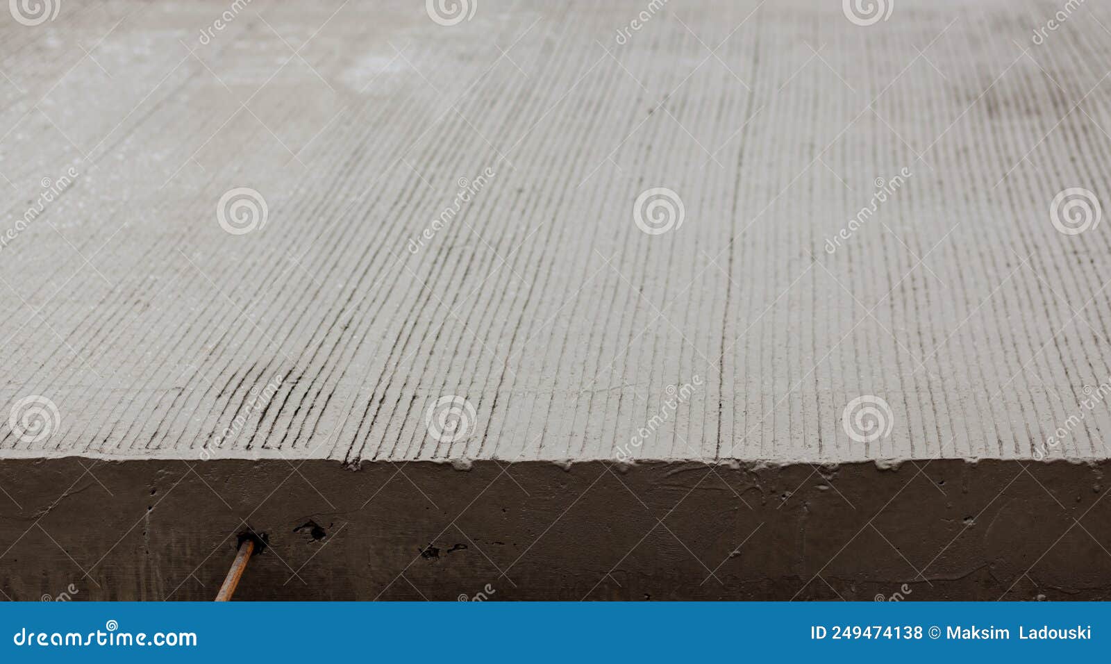 New concrete pavement stock photo. Image of work, cement - 249474138
