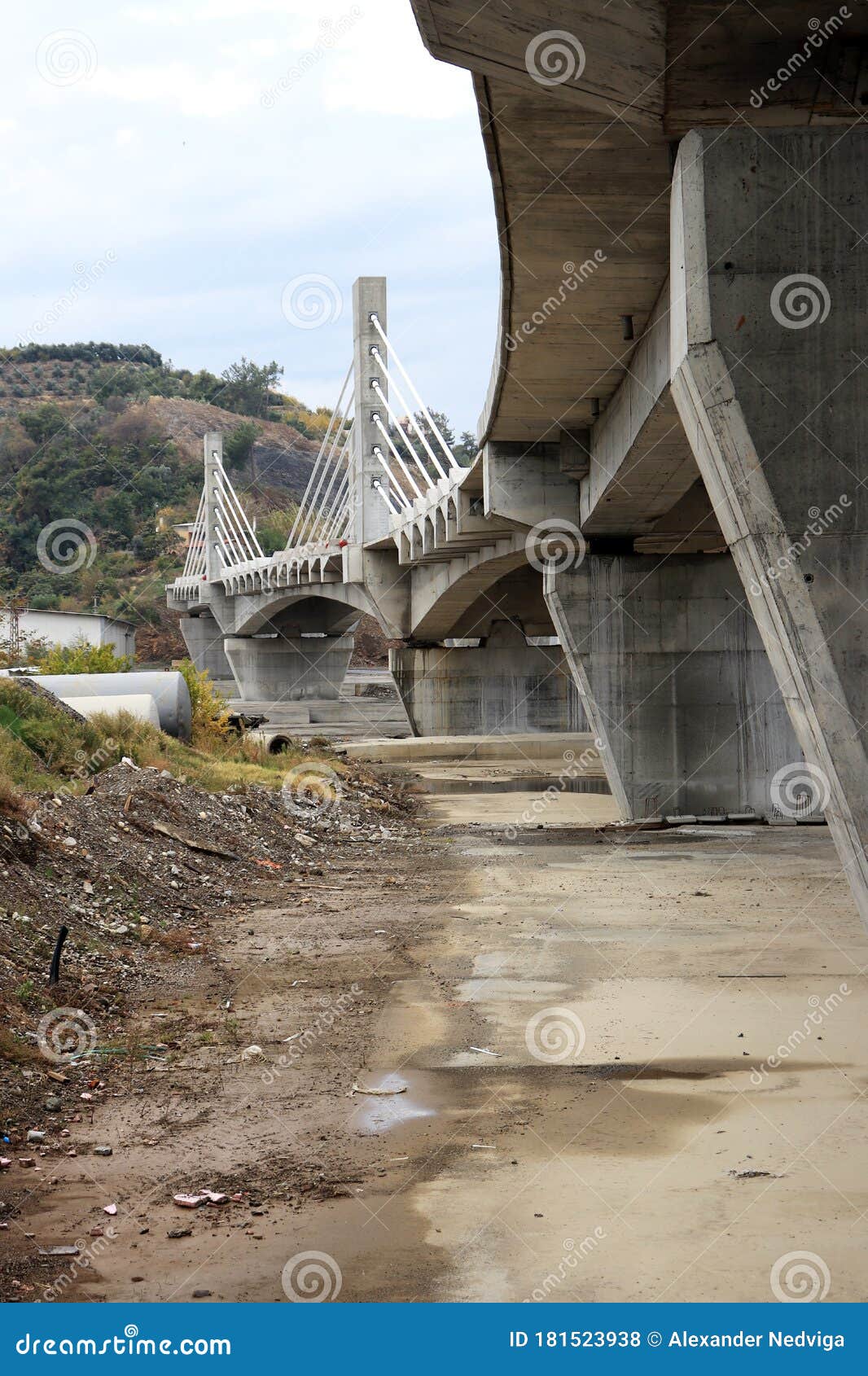 New Concrete Structure of the Bridge Stock Photo - Image of urban ...