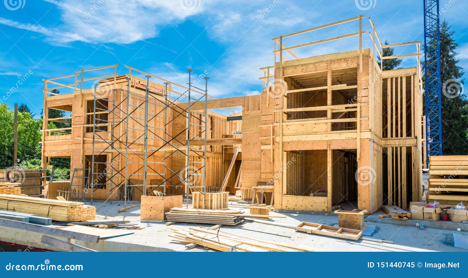 New Condo Building Construction in Progress. Stock Image - Image of ...