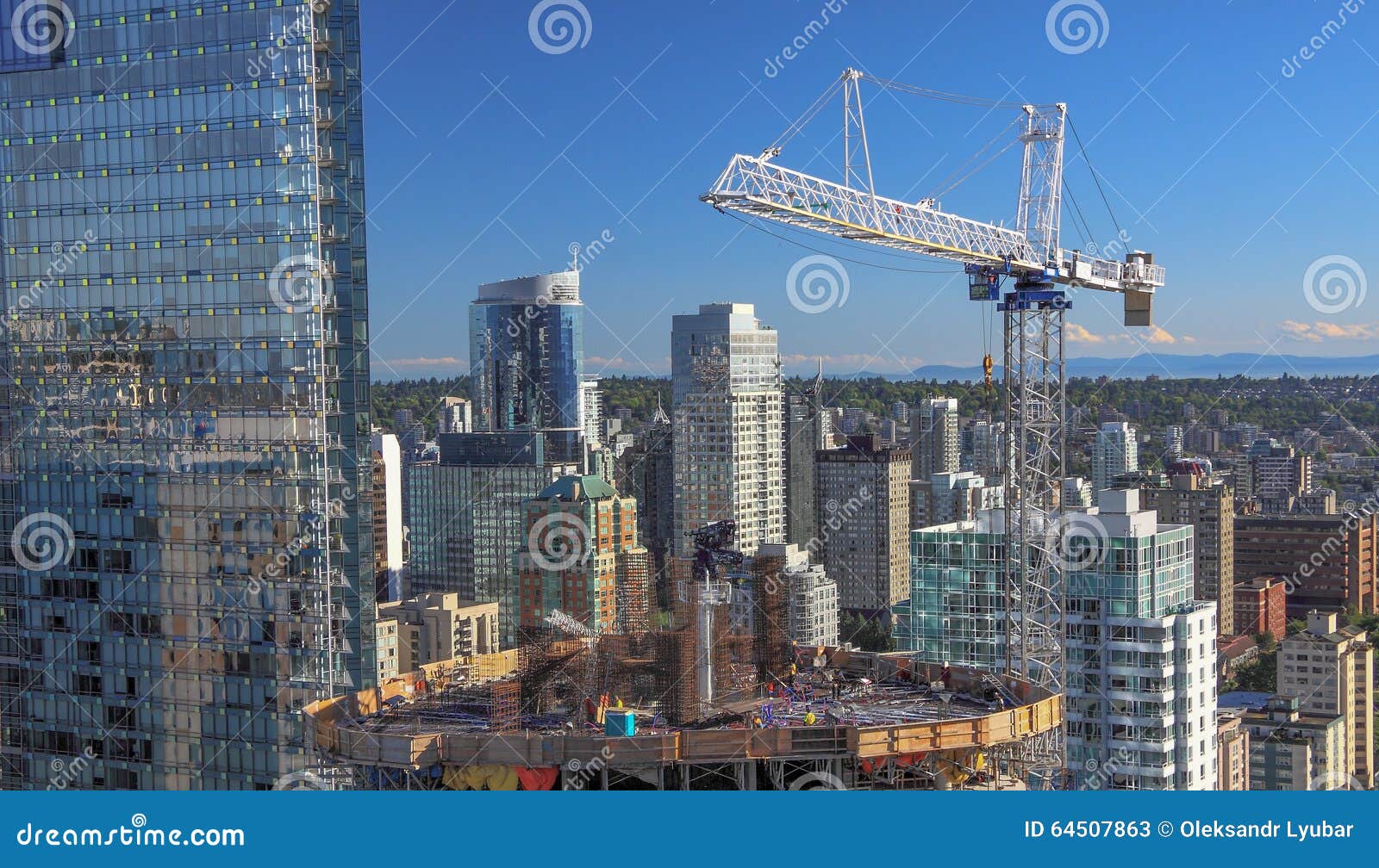 New Consnruction in Downtown Vancouver Stock Image - Image of project ...