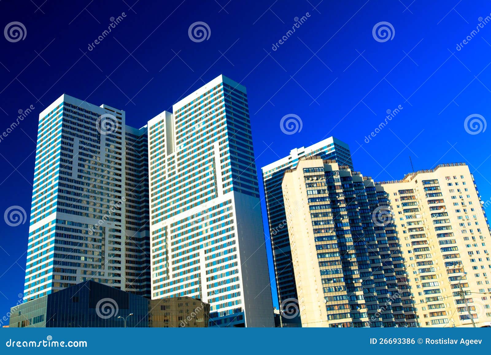 New Constructed Apartment Buildings Stock Photo - Image of city ...
