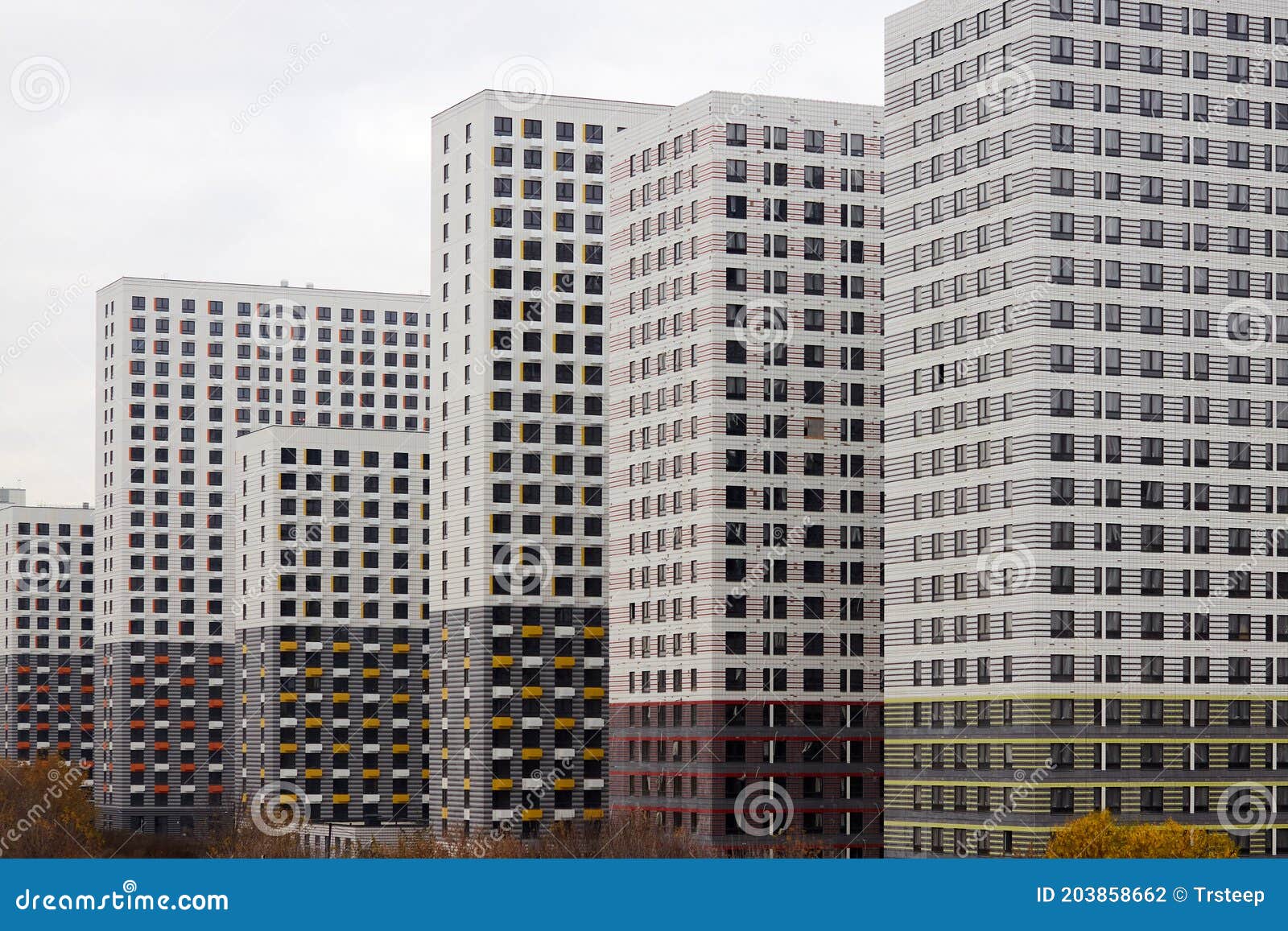 New Constructed Residential Buildings Stock Photo - Image of ...