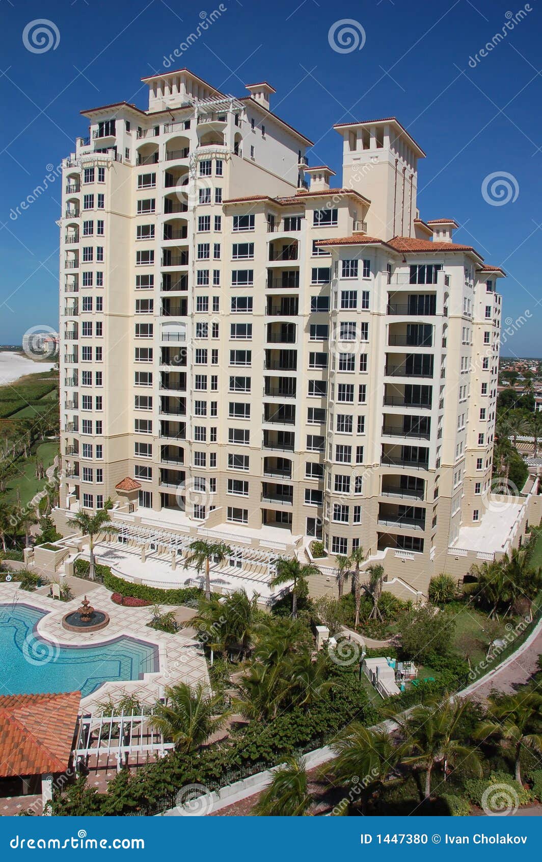 New Construction Building on Beach Stock Photo - Image of luxury, condo ...