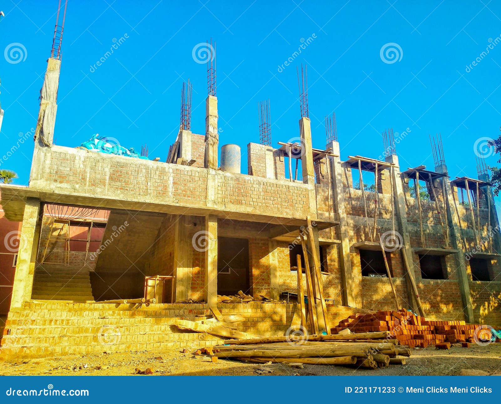 New Construction Building Work Going on Stock Image - Image of ...