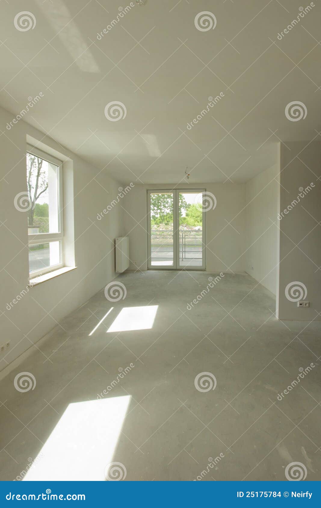New Construction Empty Room Interior Stock Photo - Image of indoor ...