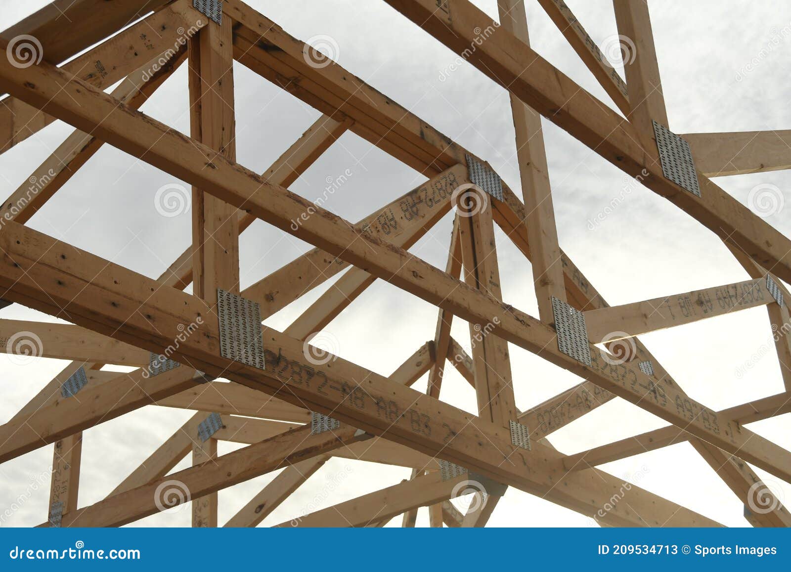 New Home Construction Framing in the Progress of Building a New House ...