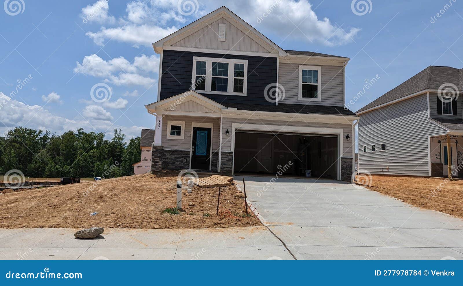 New Construction Home almost Ready To Move in Stock Photo - Image of ...