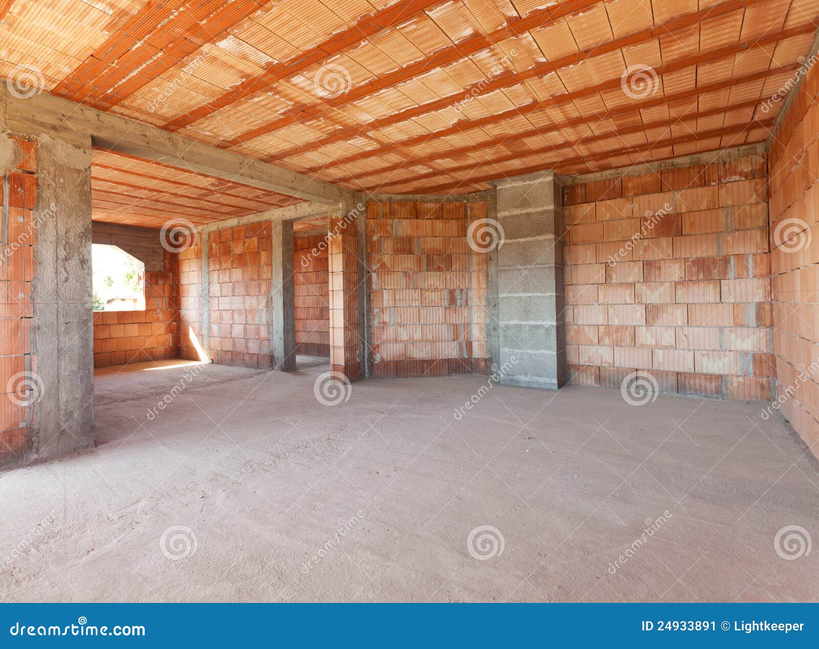 New construction interior stock image. Image of structure - 24933891