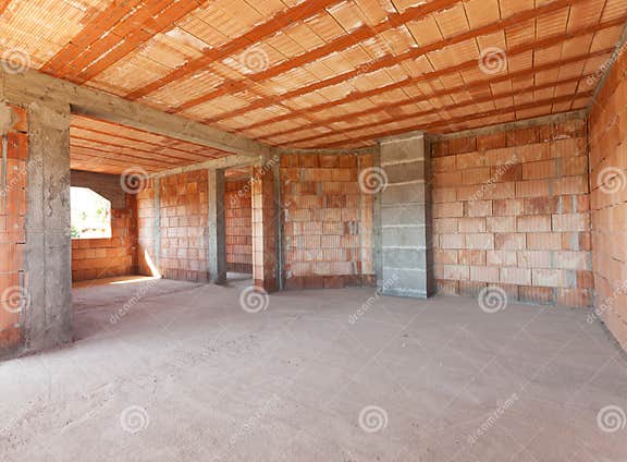 New construction interior stock image. Image of structure - 24933891