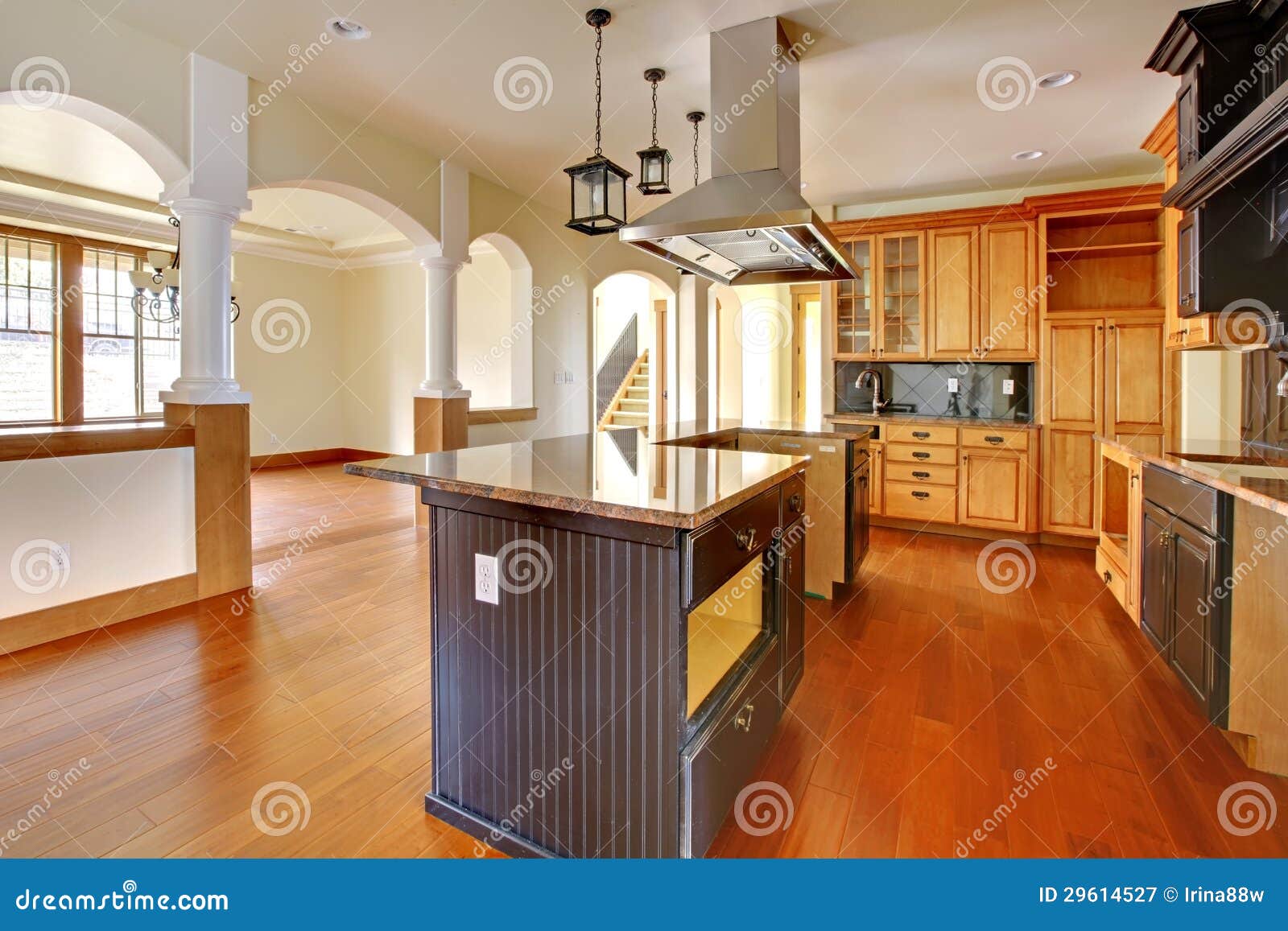 New Construction Luxury Home Interior.Kitchen with Beautiful Details ...
