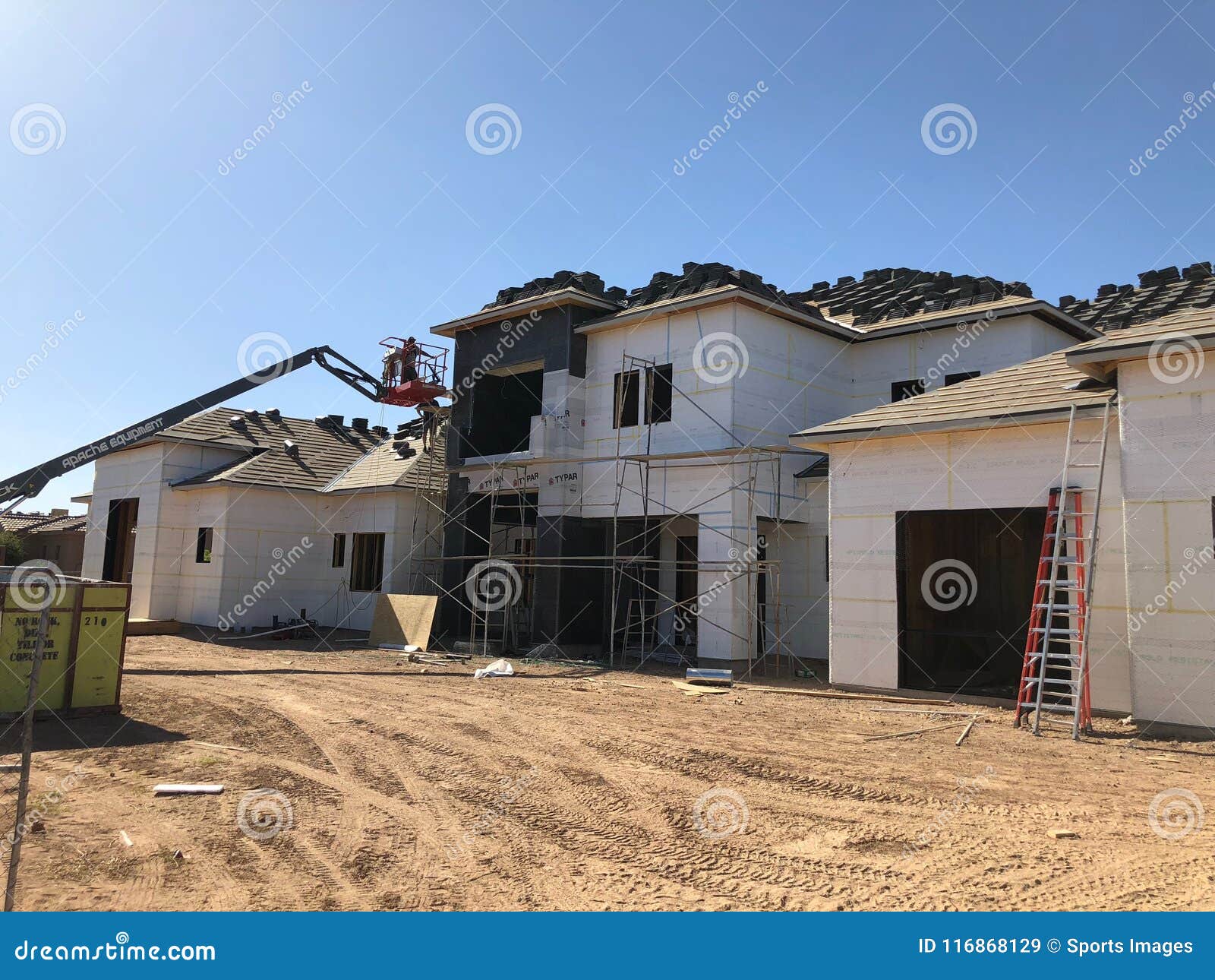 New Construction of Luxury Homes. Editorial Stock Image - Image of ...