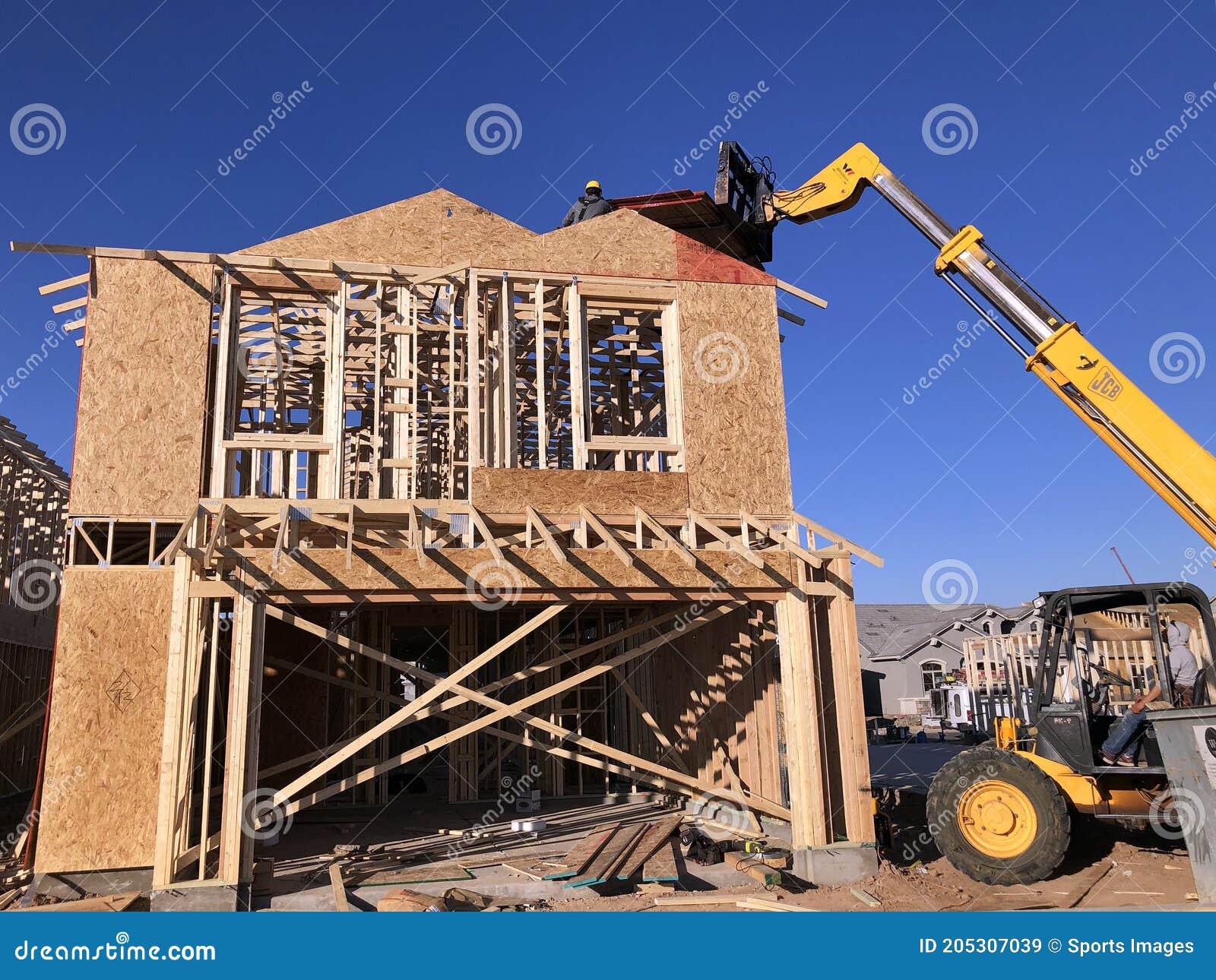 New Construction in Progress. Editorial Stock Image - Image of building ...