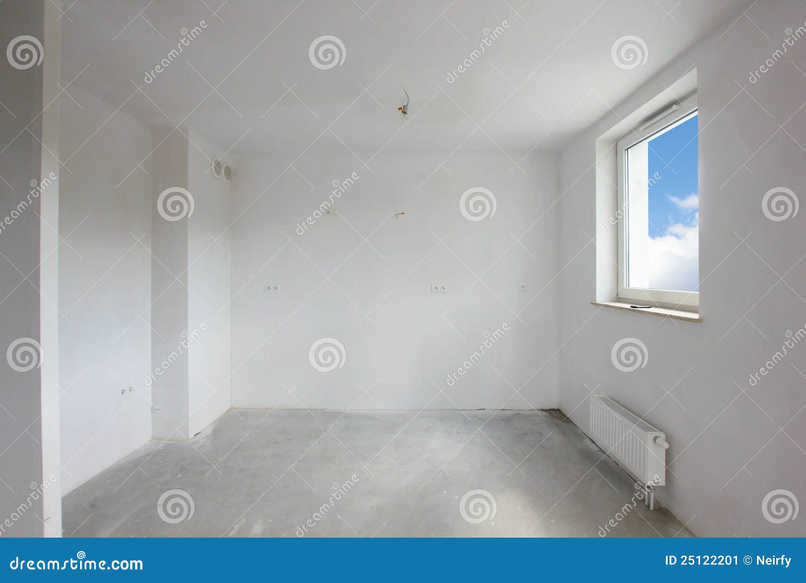 New Construction, Room Interior Stock Image - Image of grunge ...