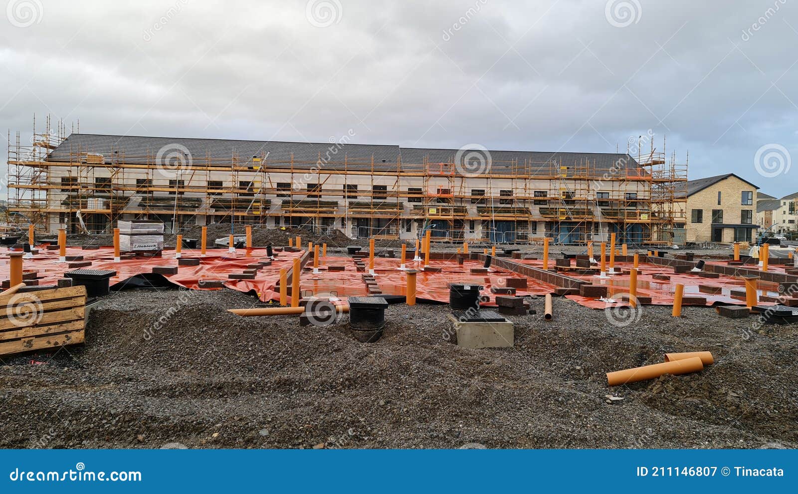 New Construction Site in Baldoyle, Dublin 13, Ireland Stock Image ...