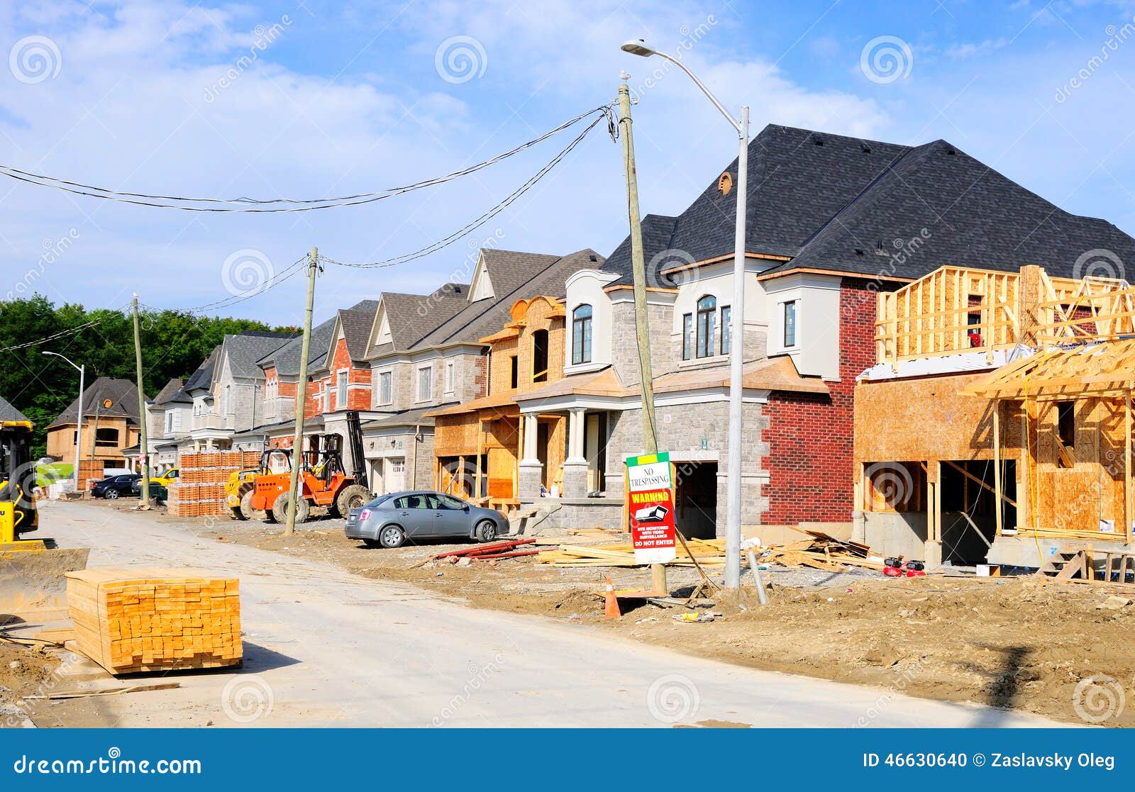 New construction site. editorial image. Image of development - 46630640