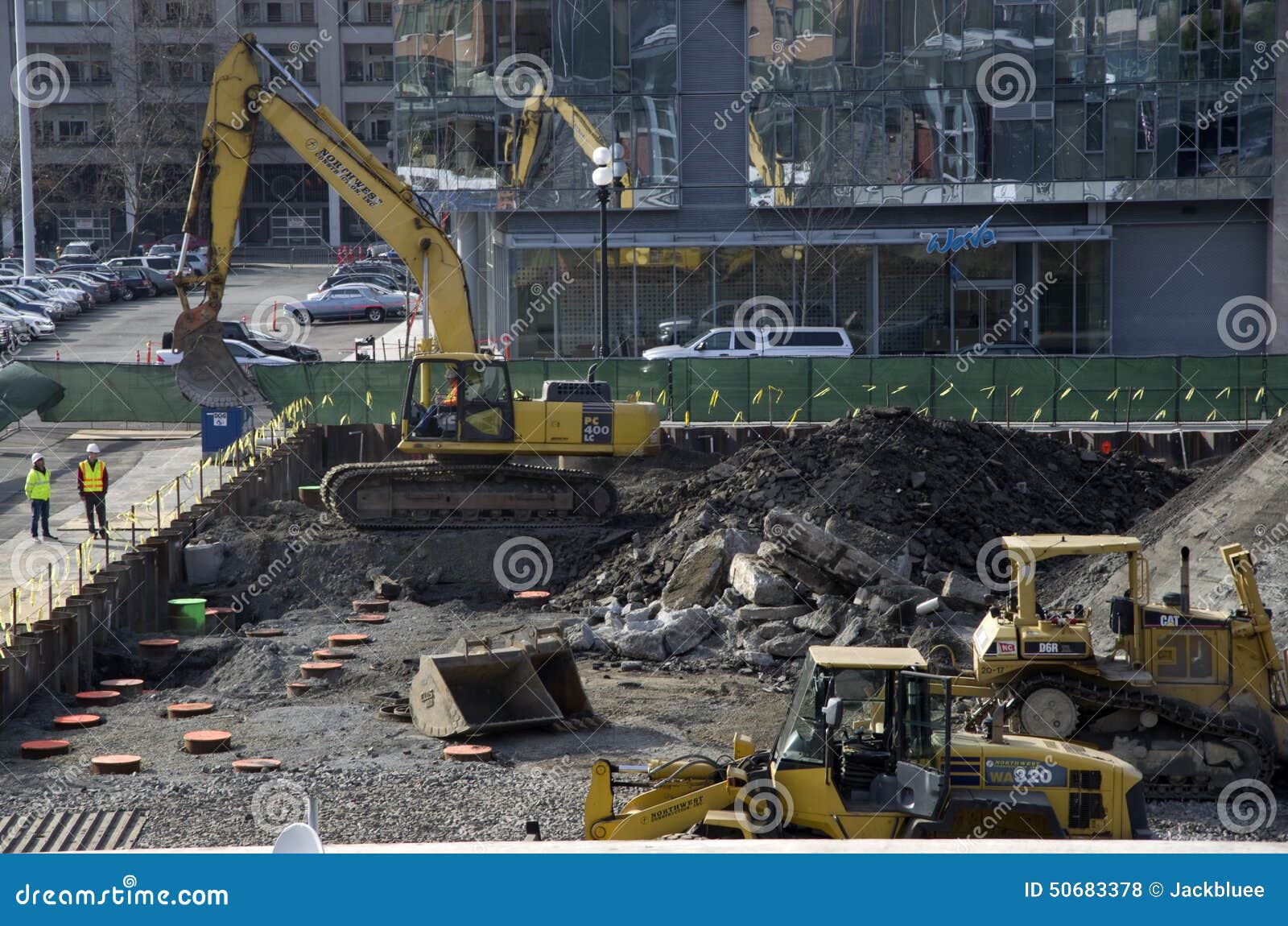 New construction site editorial stock photo. Image of workers - 50683378