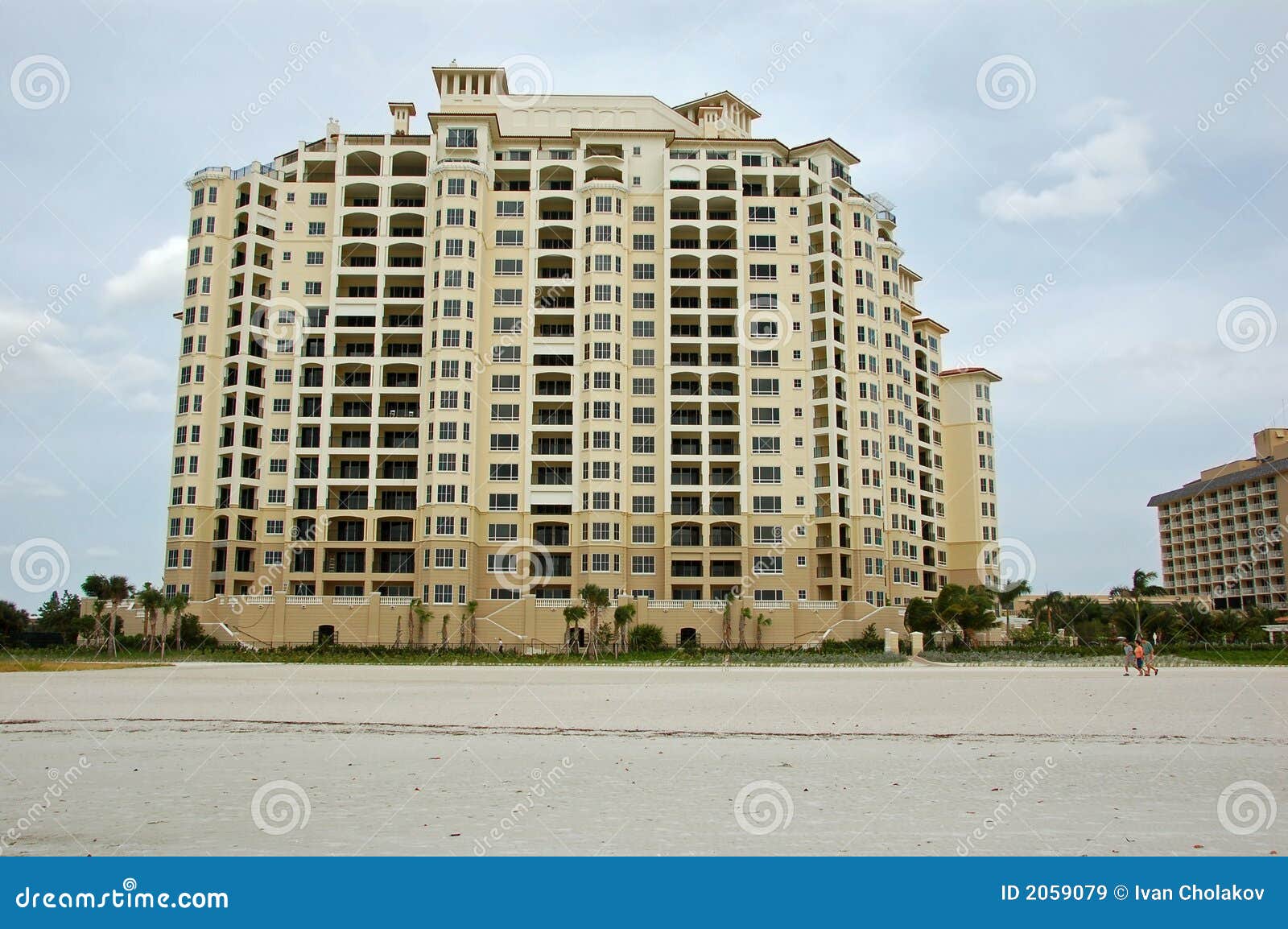 New Construction of Timeshare on Florida Beach Stock Image - Image of ...