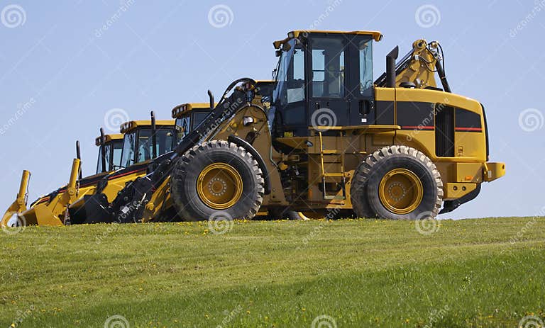 New construction tractors stock image. Image of operate - 722919
