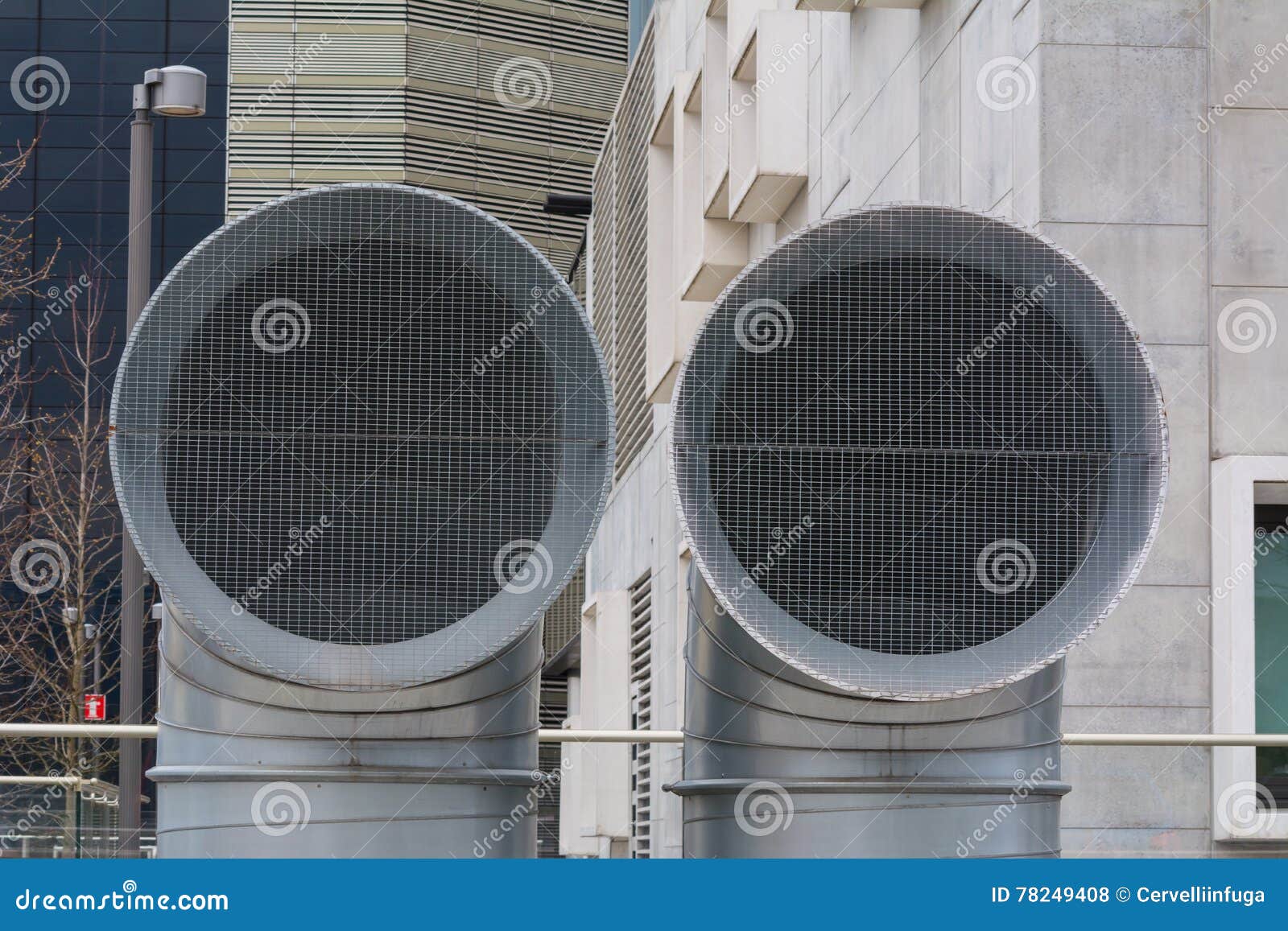 New Construction Tubes Ventilation System Stock Photo - Image of iron ...