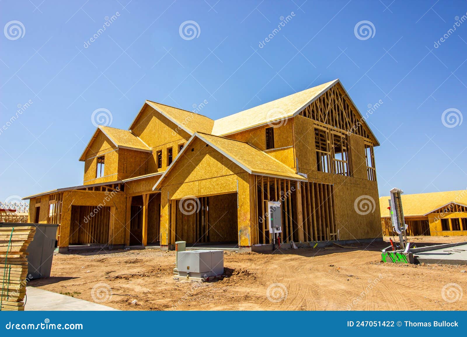 New Construction on Two Story Home Stock Photo - Image of outdoors ...