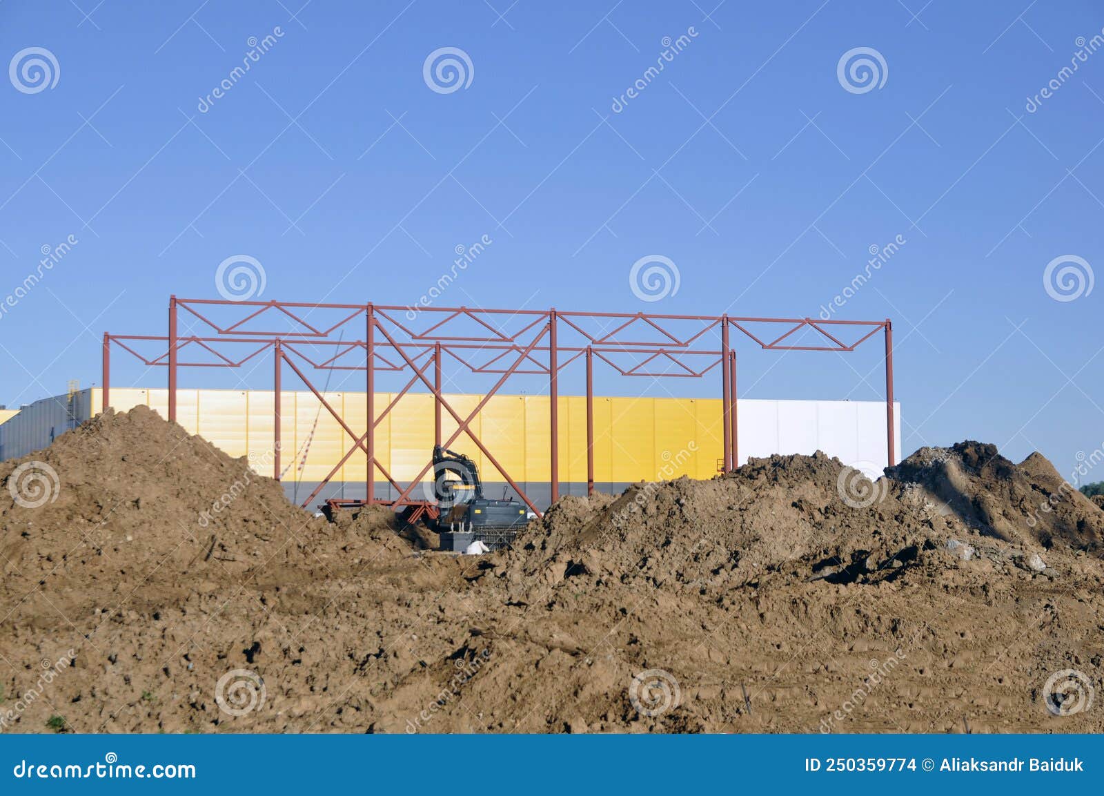 New Construction Warehouse Warehouse Logistics. Installation of Metal ...